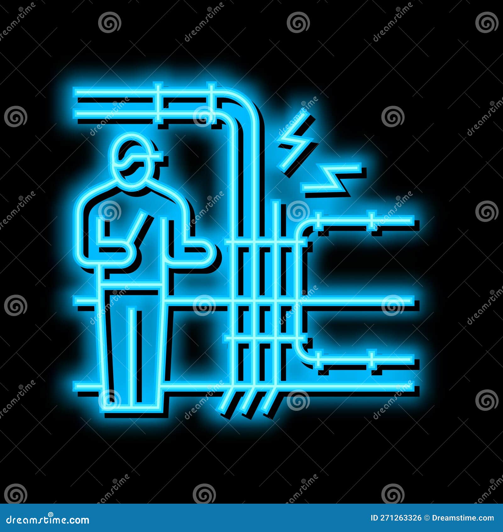 Electrical Fault Finding Neon Glow Icon Illustration Stock Vector ...