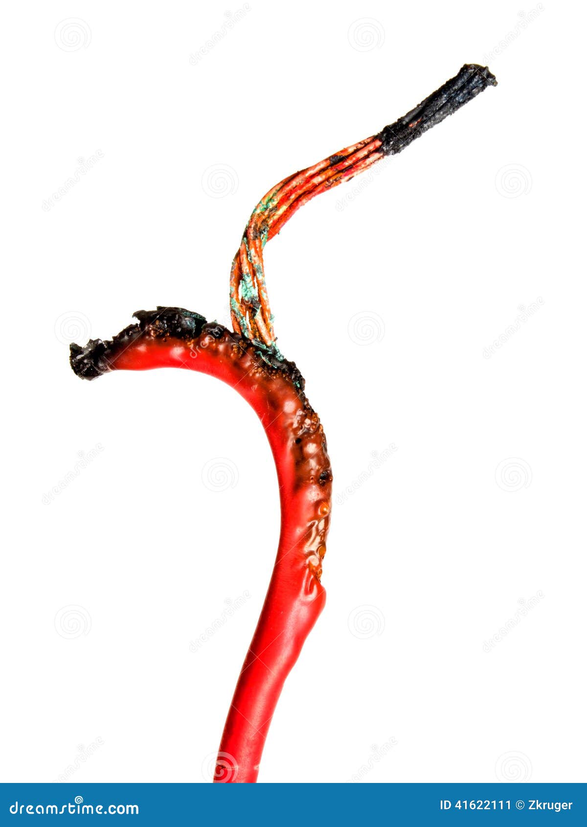 Electrical fire hazard stock image. Image of danger, wire - 41622111