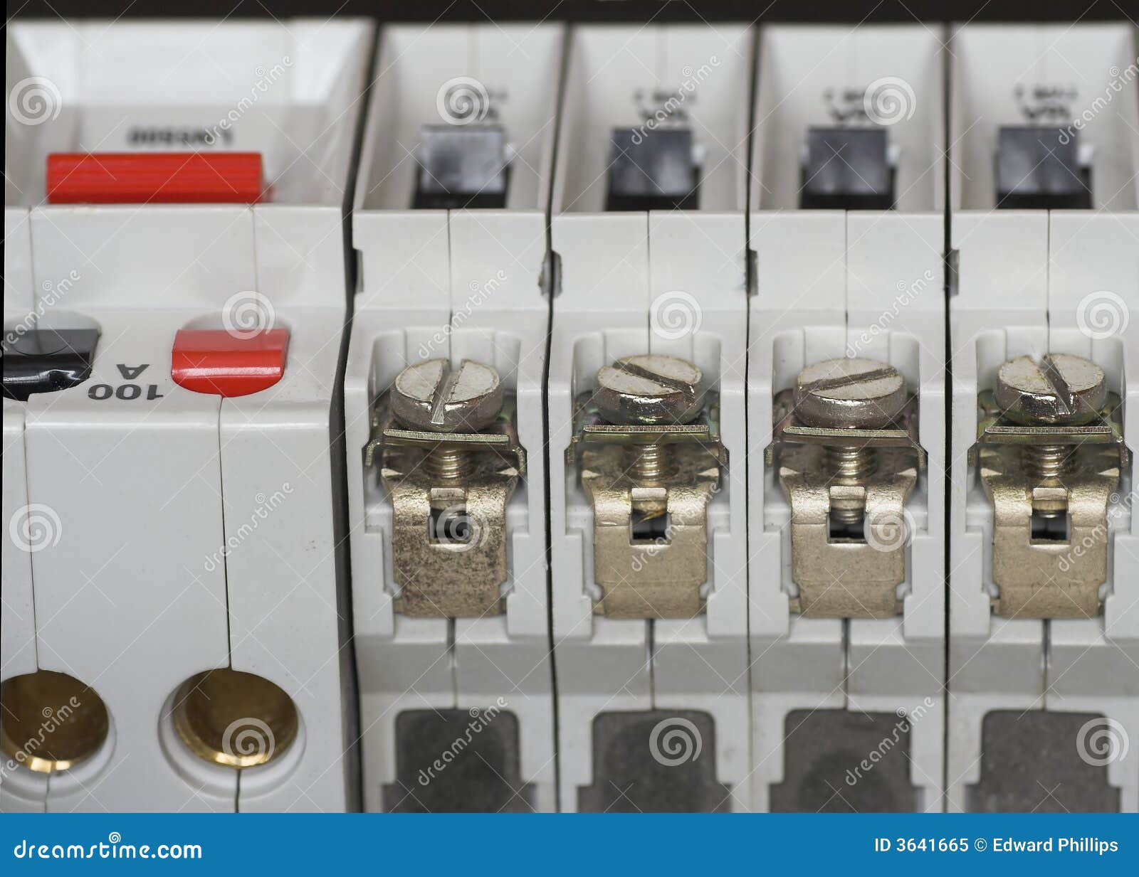 Electrical Fusebox Detail stock image. Image of switches - 3641665