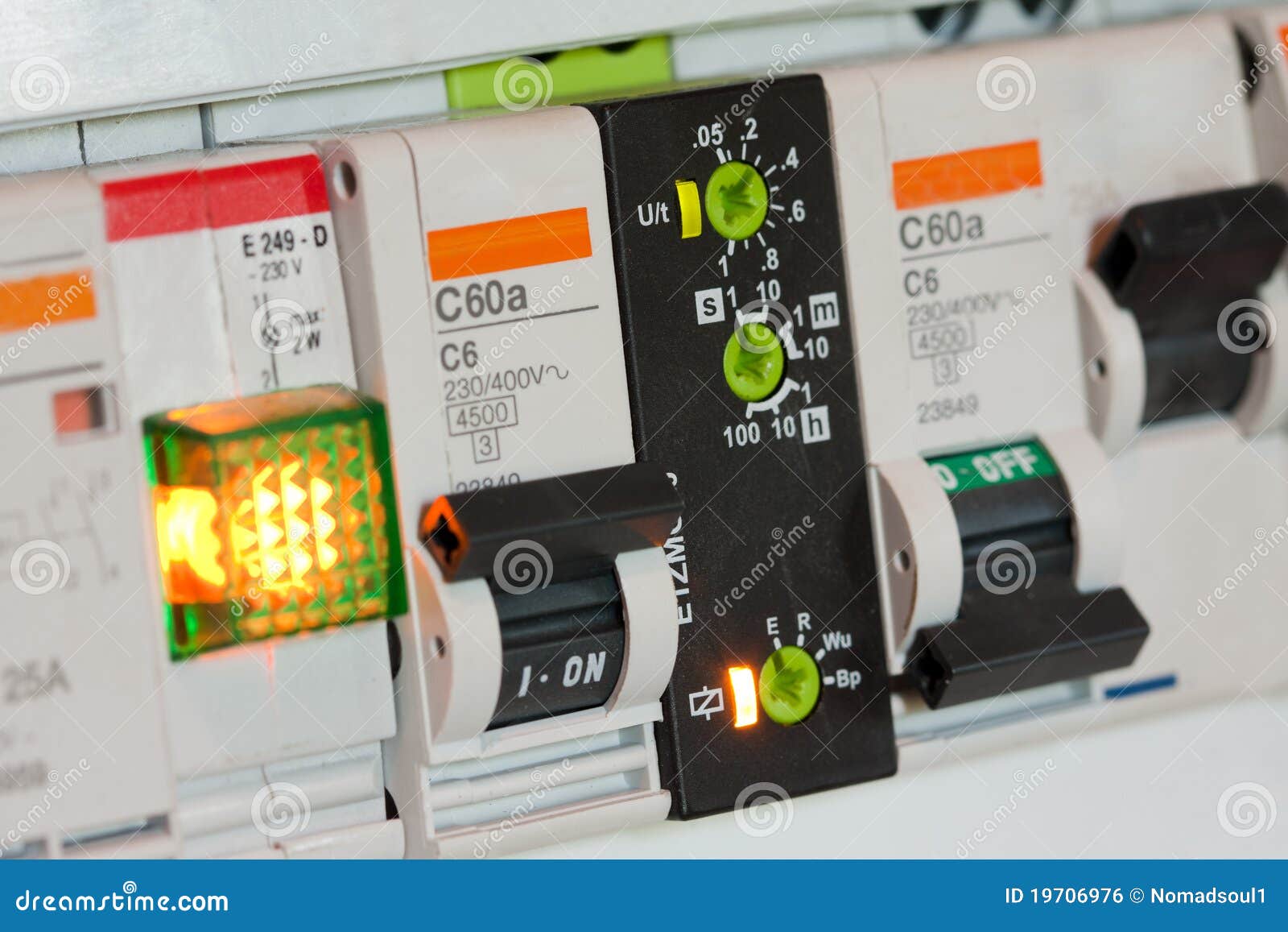 Electrical Fuseboxes And Power Lines Switchers Stock Photography ...