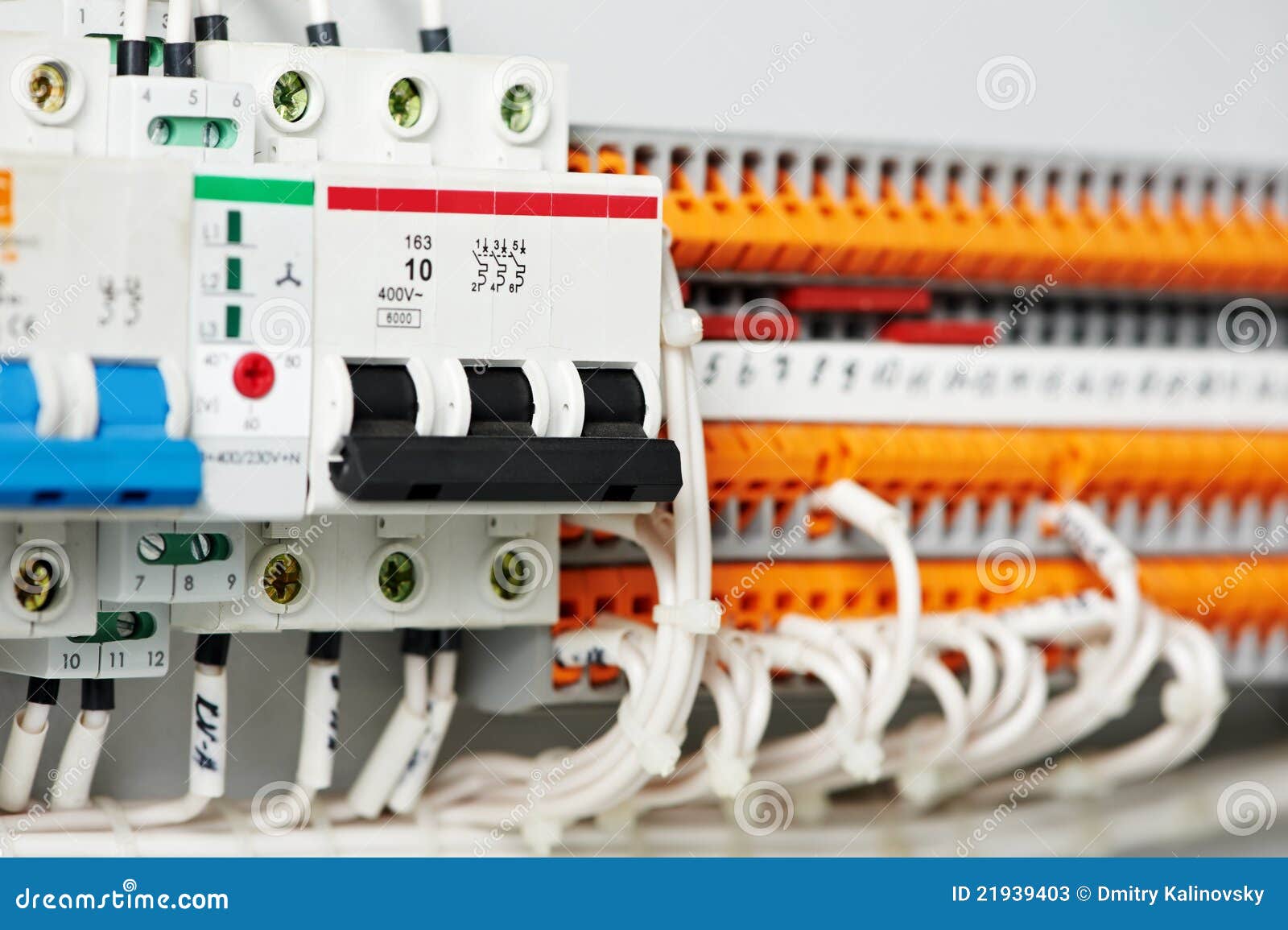 Electrical Fuseboxes and Power Lines Switchers Stock Image - Image of ...