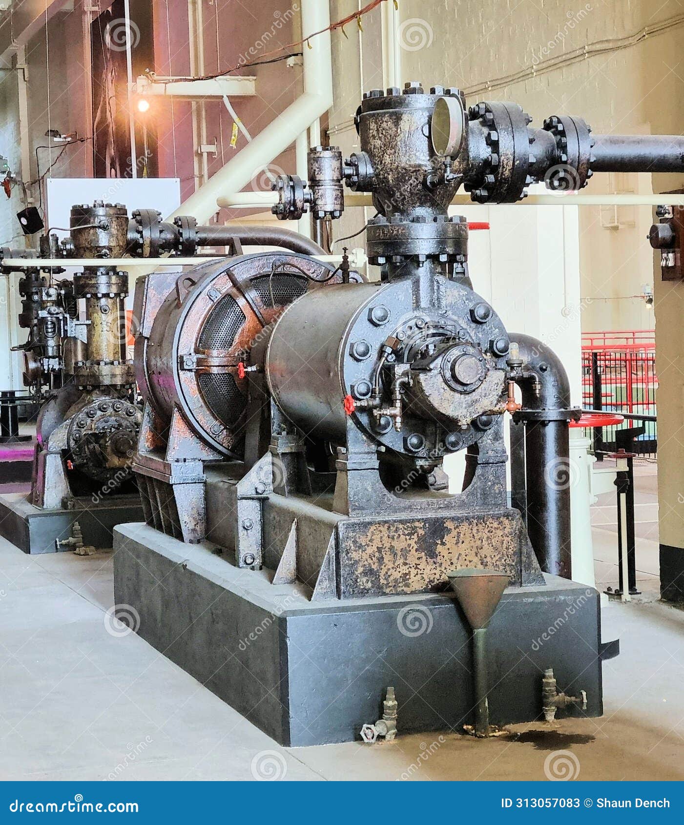 Electrical Generator in an Abandoned Power Station Stock Image - Image ...