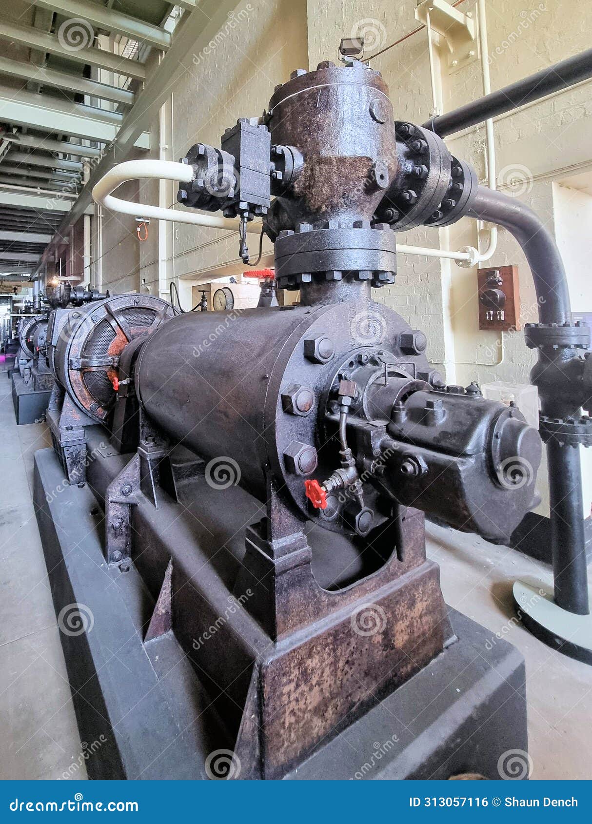 Electrical Generator in an Abandoned Power Station Stock Photo - Image ...