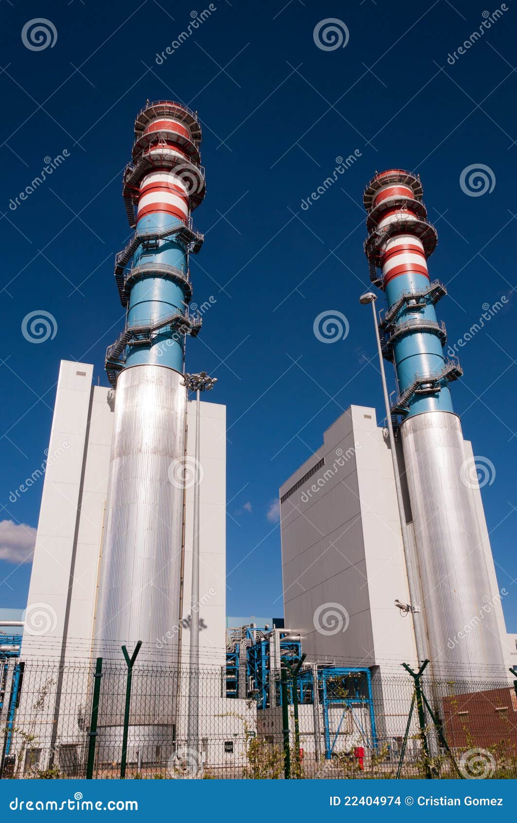 Electrical Generator Central Tower Stock Photo - Image of factory ...