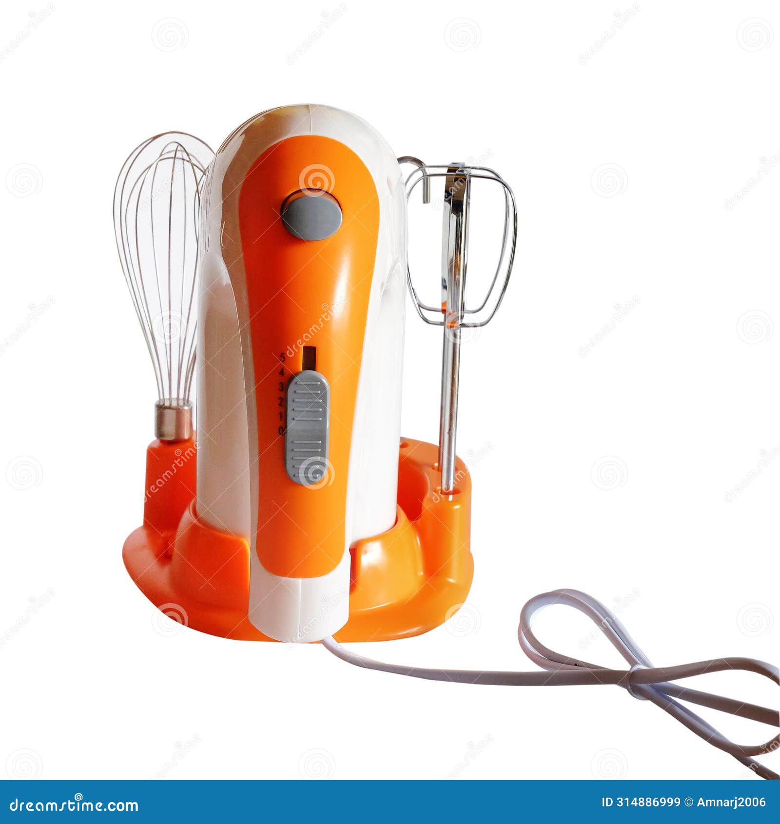 Electrical Hand Mixer Isolated on a White Stock Image - Image of ...