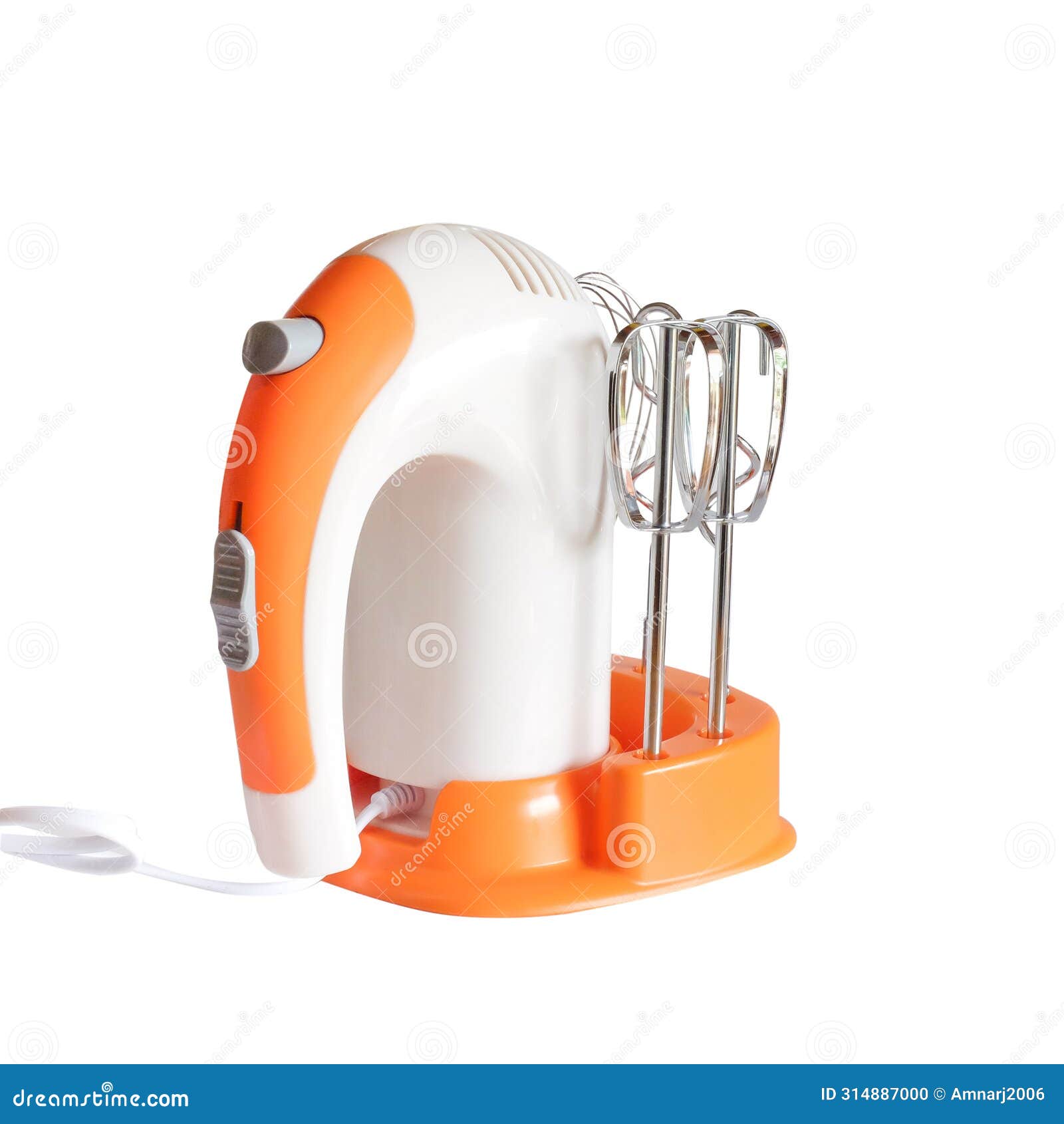 Electrical Hand Mixer Isolated on a White Stock Photo - Image of object ...