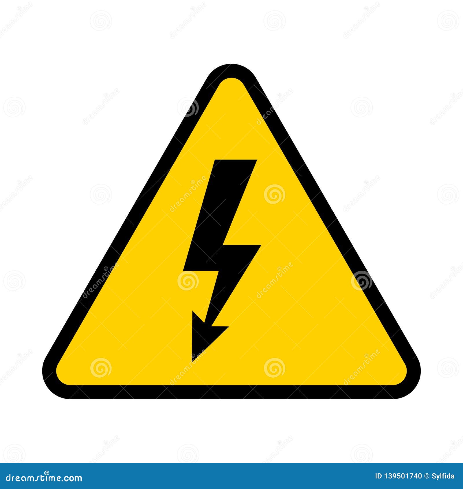 High Voltage Danger Symbol. Vector Illustration Stock Illustration ...