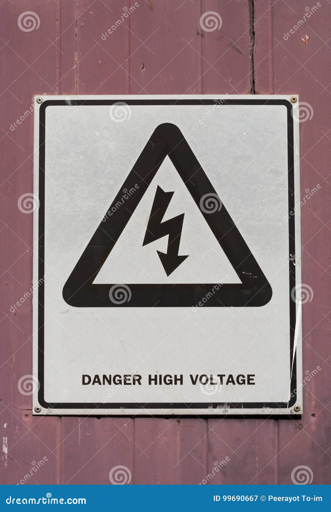 Electrical Hazard Sign on Wooden Wall. Stock Image - Image of ...