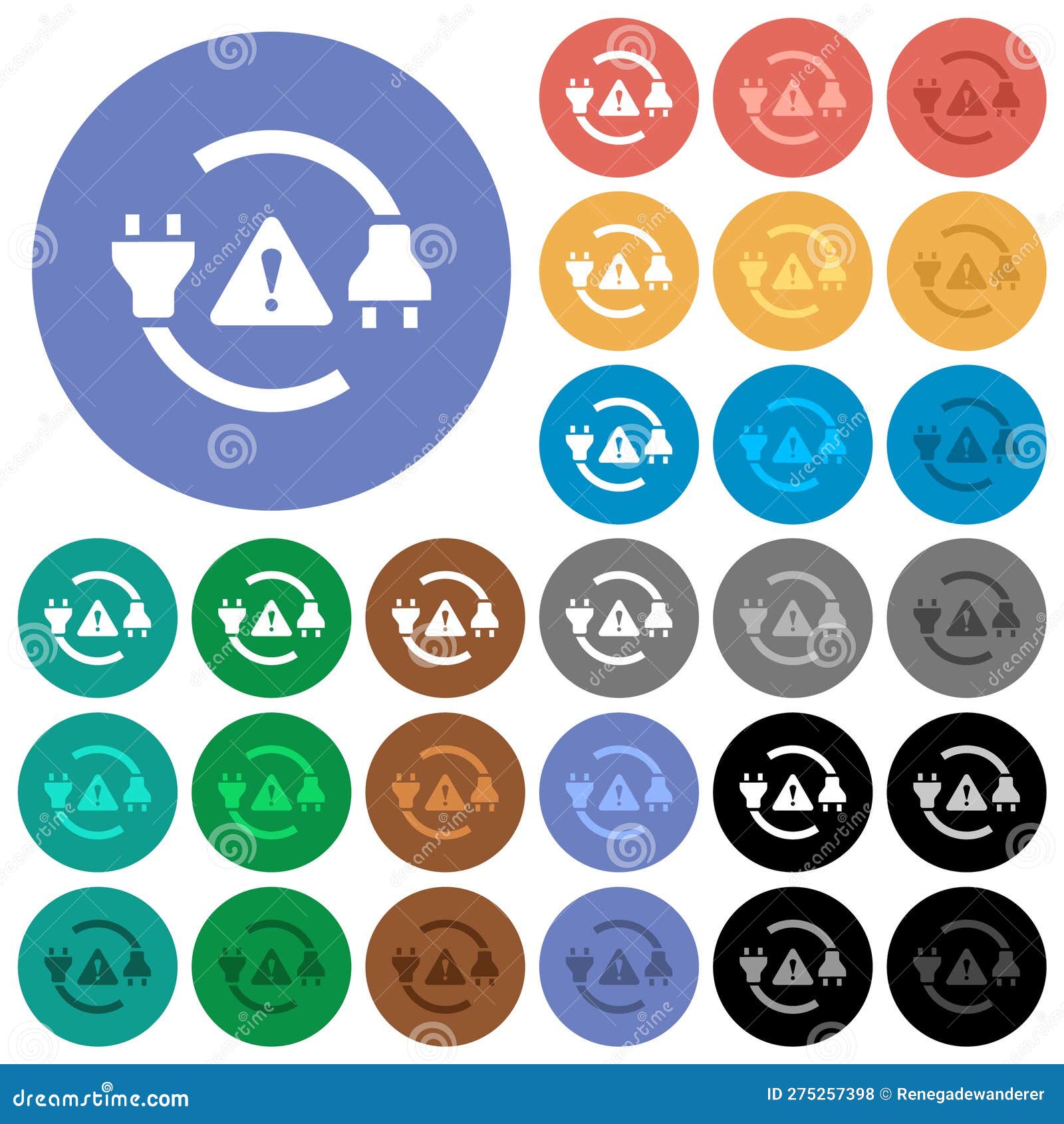 Glare Stars Outline Round Flat Multi Colored Icons Stock Vector ...