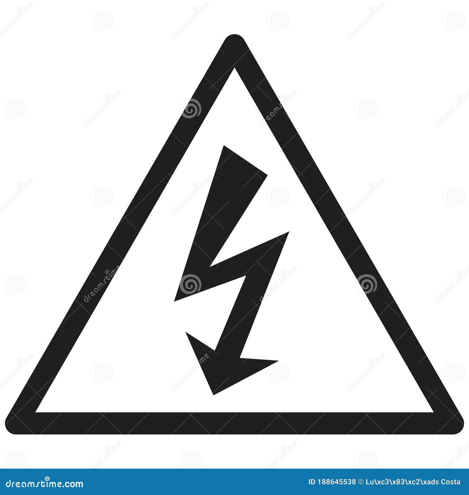 Electrical hazard symbol stock illustration. Illustration of ...