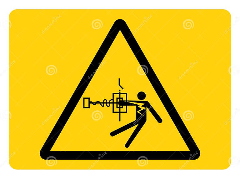 Electrical Hazard Symbol Sign, Vector Illustration, Isolate on White ...