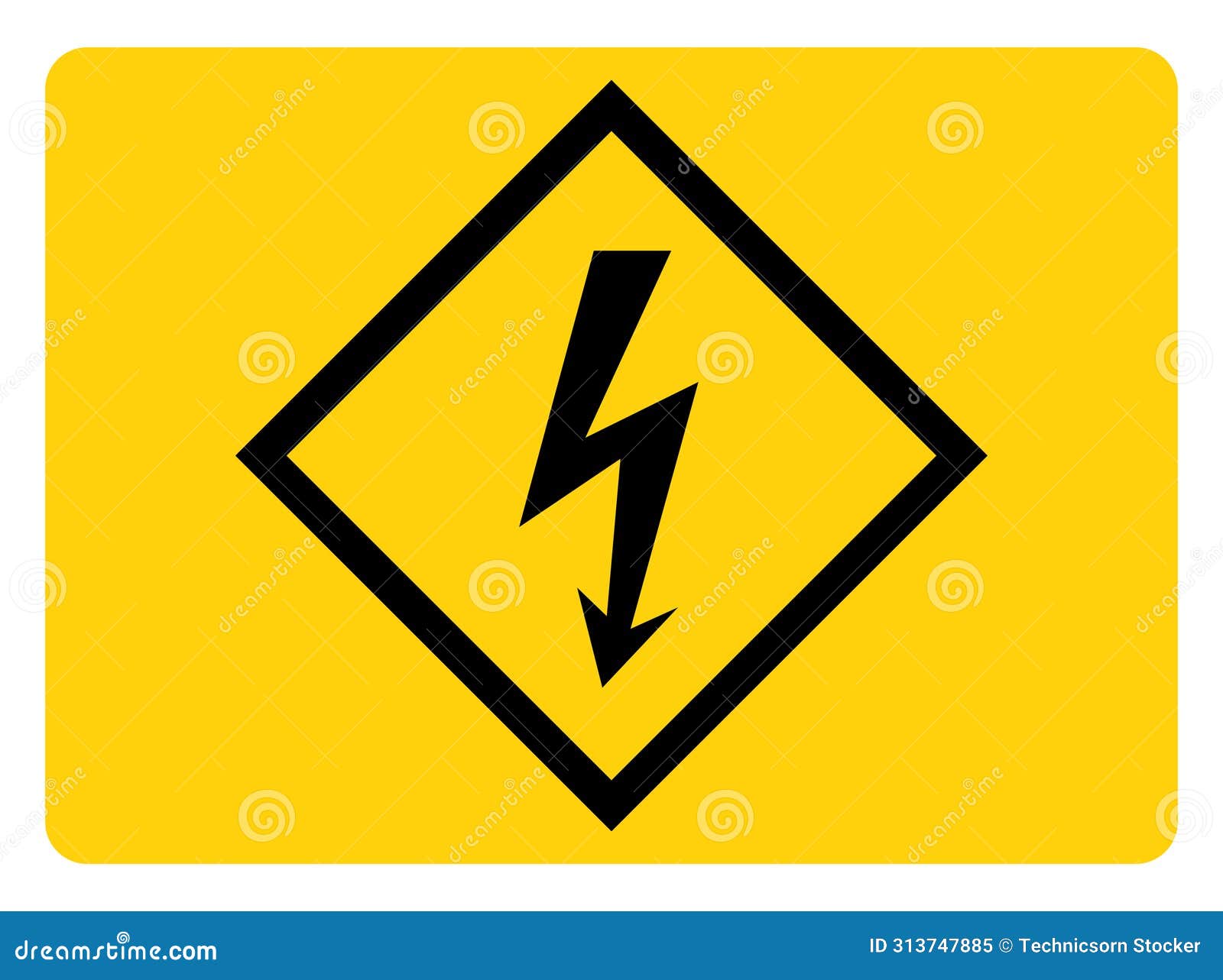Electrical Hazard Symbol Sign, Vector Illustration, Isolate on White ...