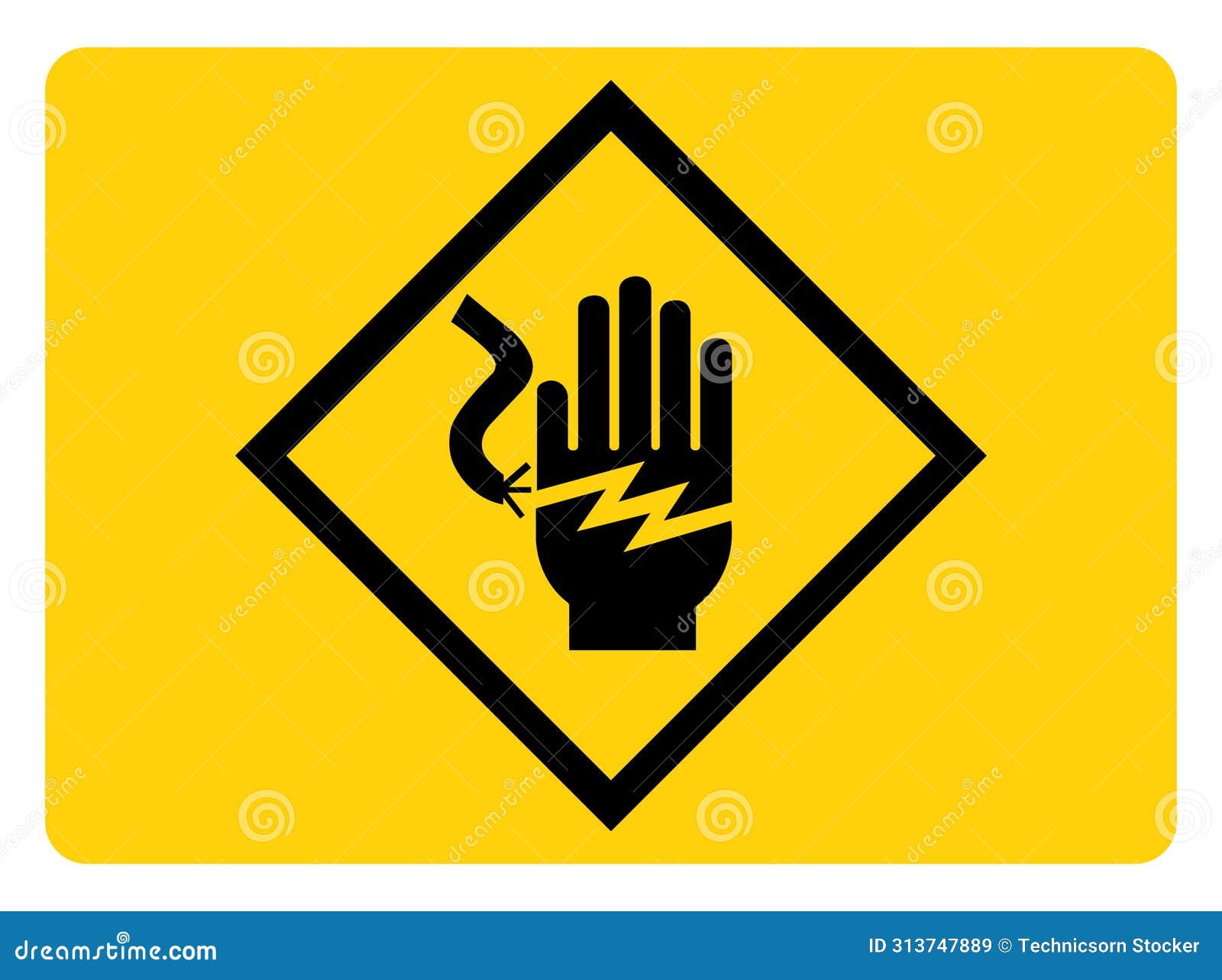 Electrical Hazard Symbol Sign, Vector Illustration, Isolate on White ...
