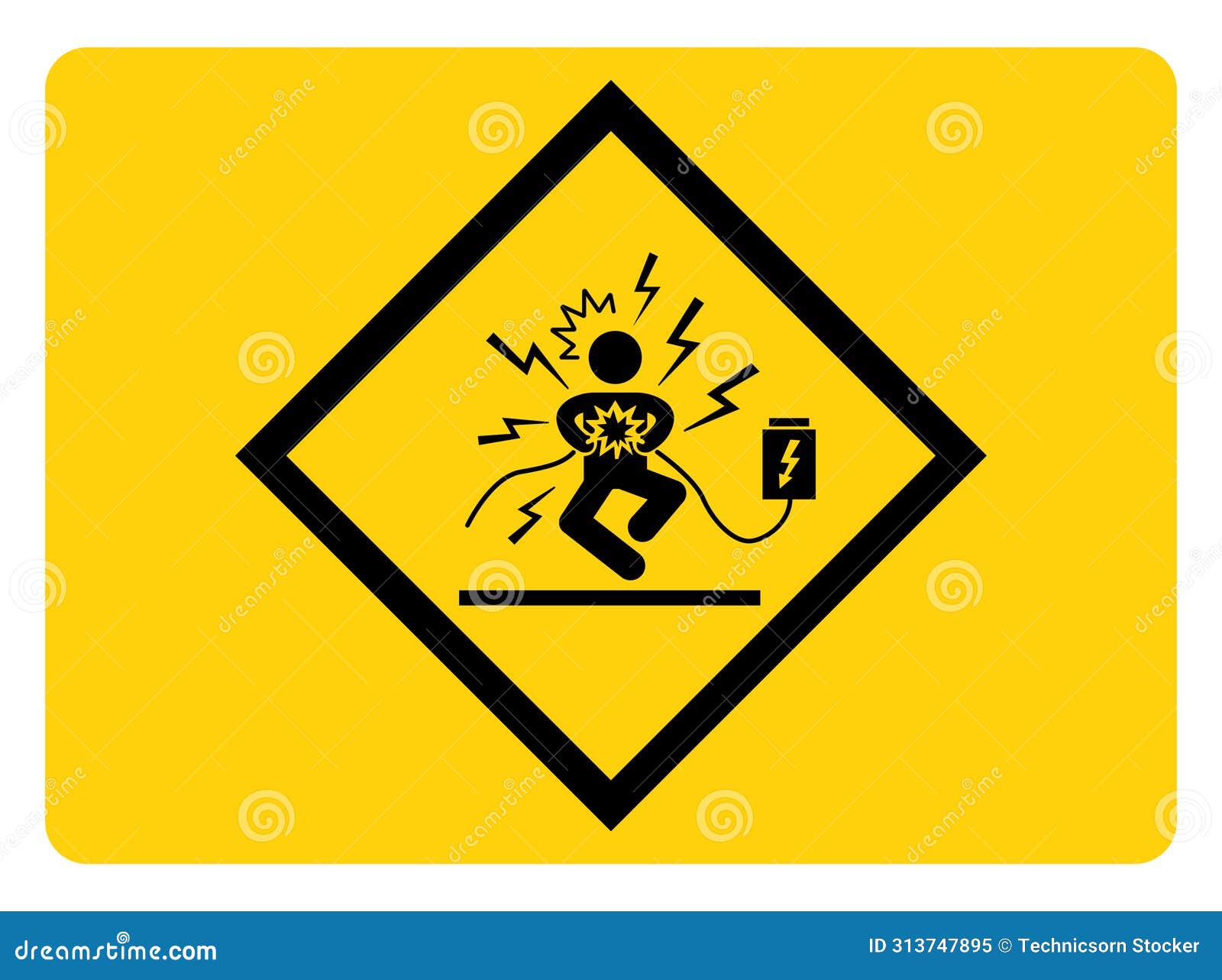 Electrical Hazard Symbol Sign, Vector Illustration, Isolate on White ...