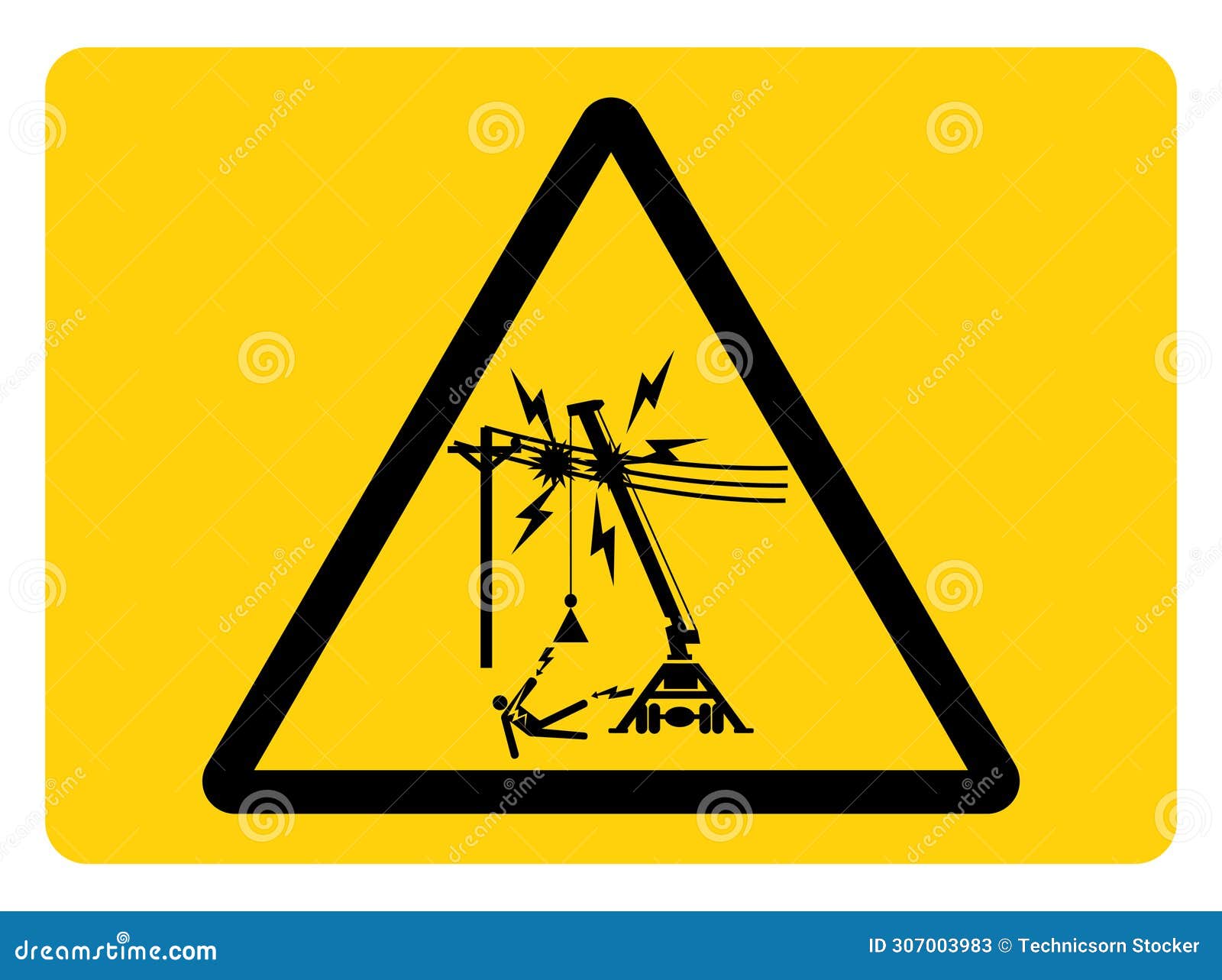 Electrical Hazard Symbol Sign, Vector Illustration, Isolate on White ...