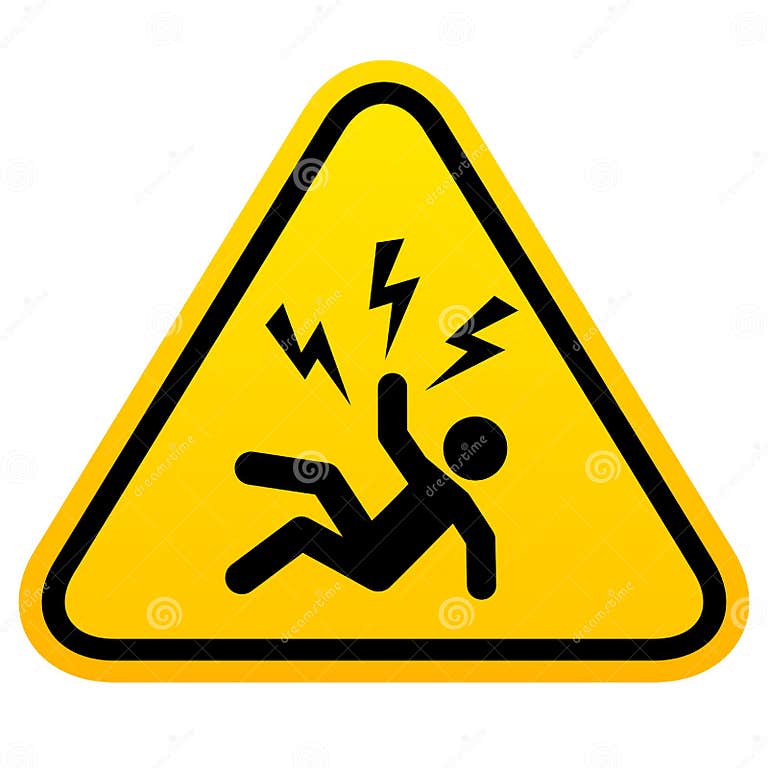 Electrical Hazard Triangle Warning Sign Stock Vector - Illustration of ...