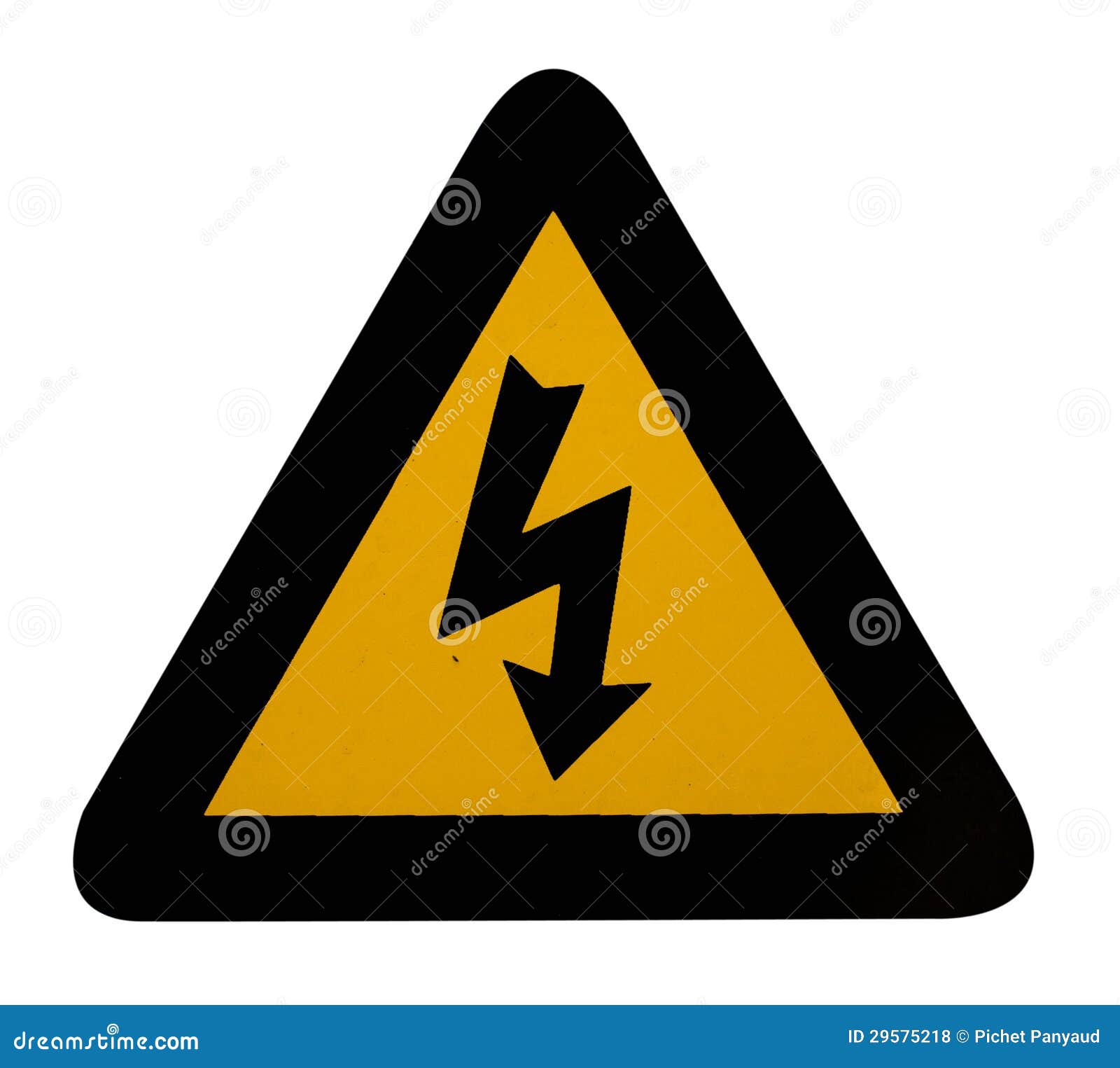 Electrical Hazard Warning Sign Stock Photo - Image of arrow, symbol ...
