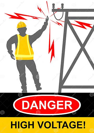 Electrical hazards. stock vector. Illustration of beware - 90814772