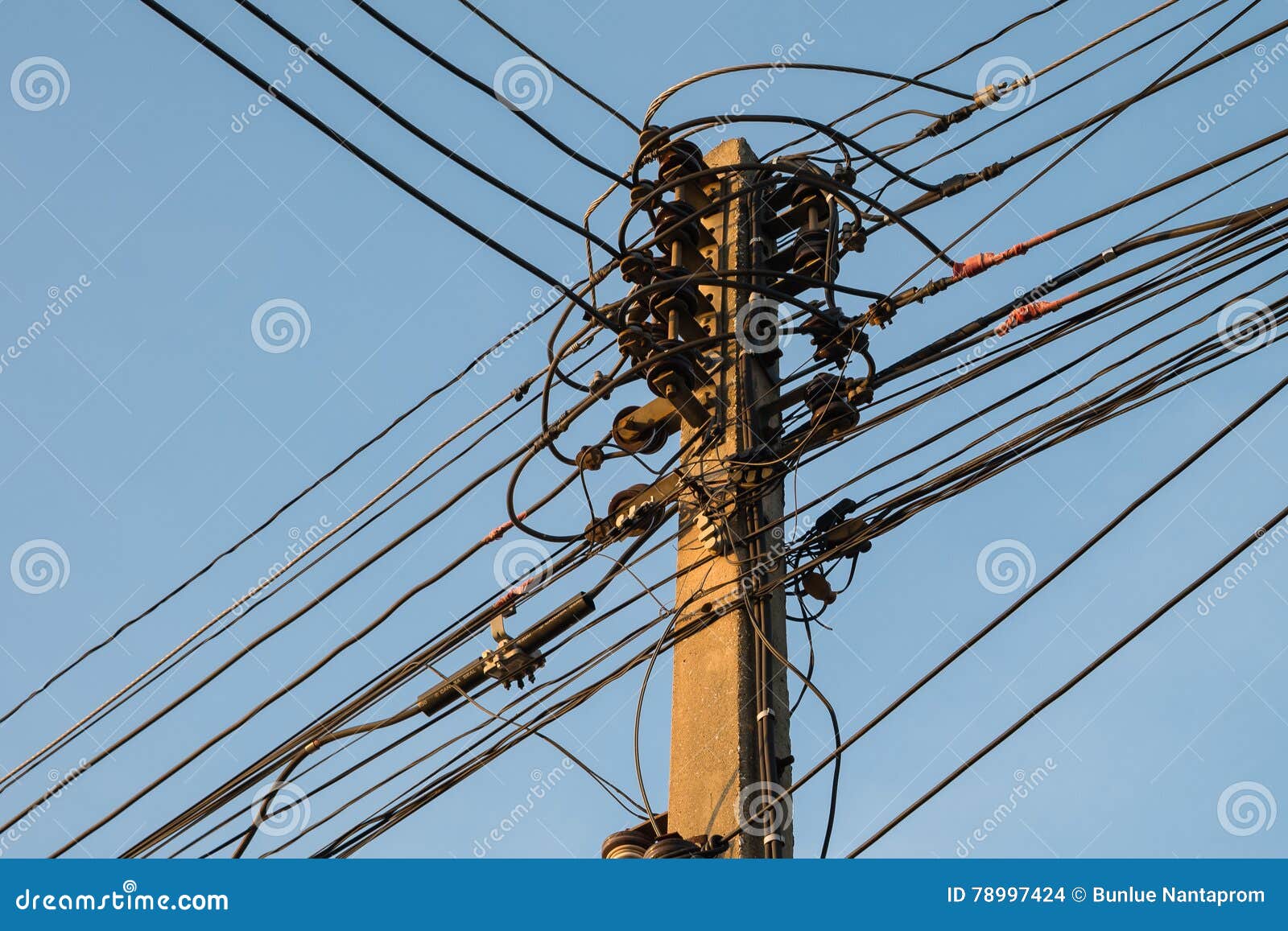 Electrical High Voltage Line Connection Stock Photo - Image of power ...