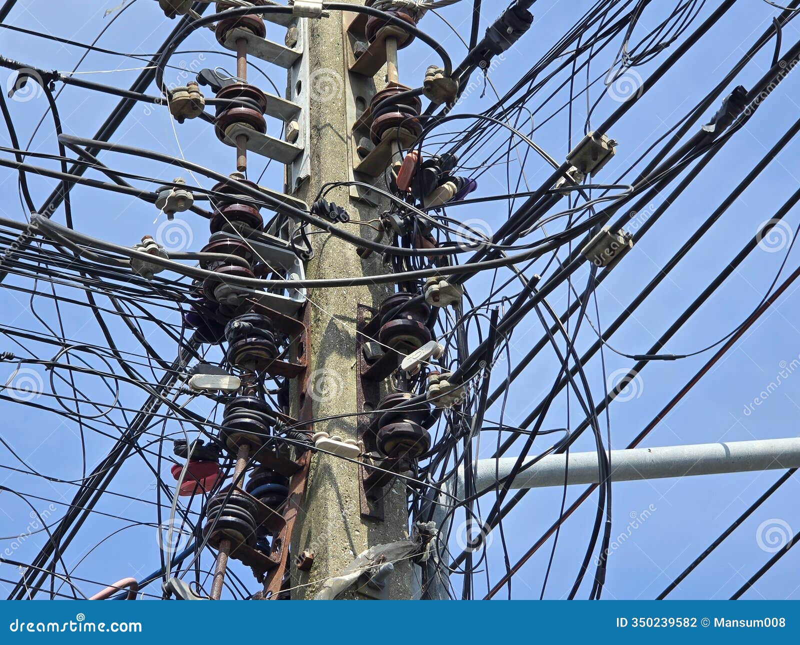 Electrical High Voltage Pole Stock Photo - Image of electric ...