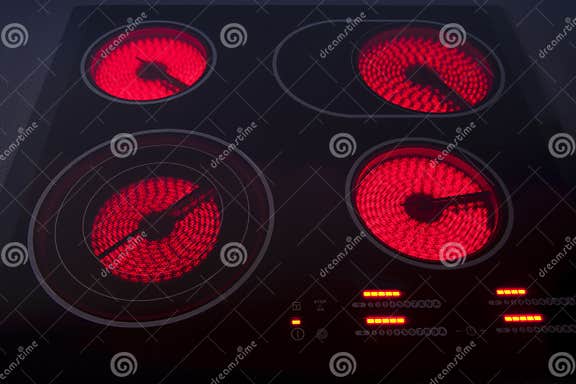 Electrical hob stock image. Image of halogen, four, cooking - 20774485