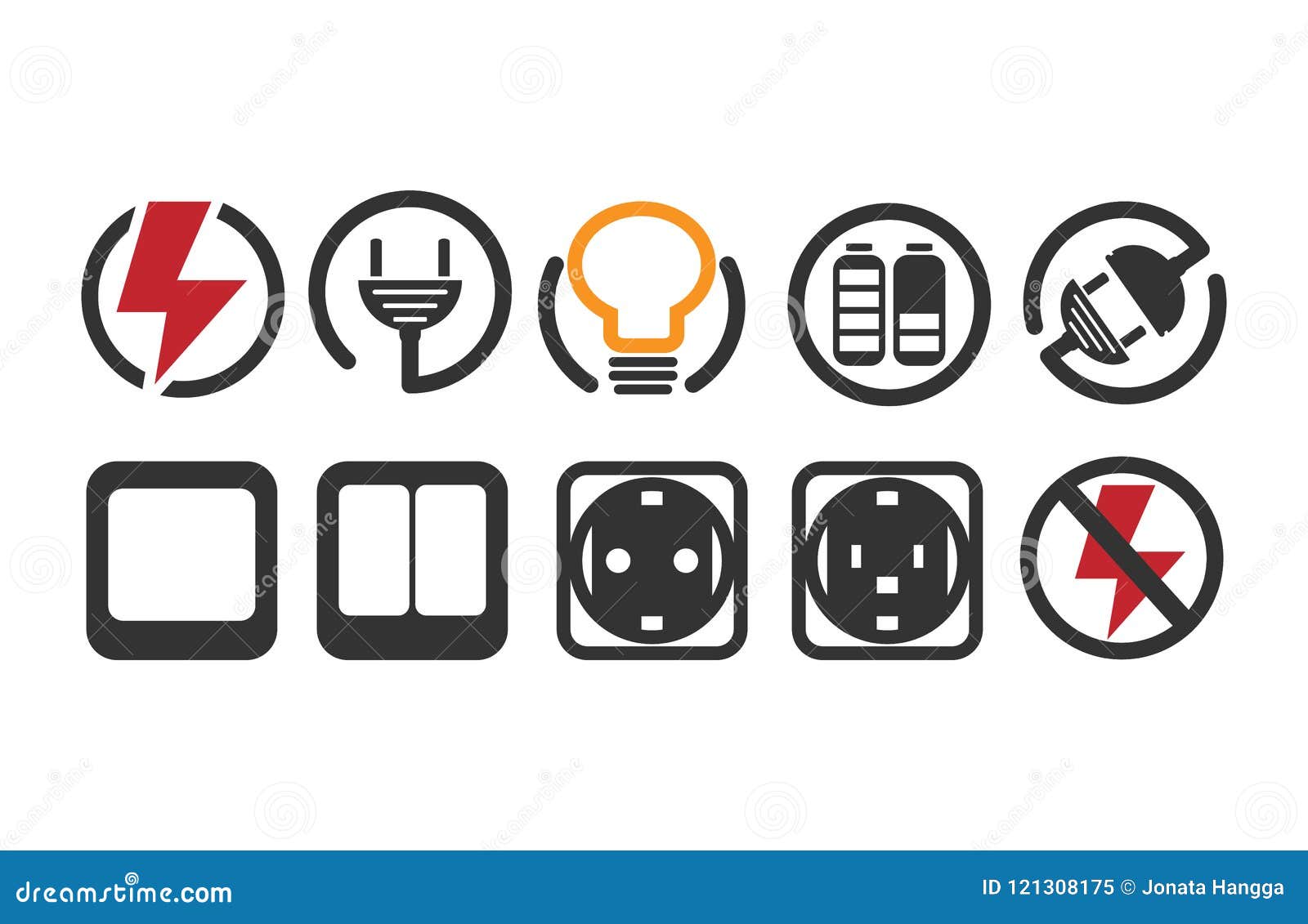10 electrical icon logos stock vector. Illustration of icon - 121308175
