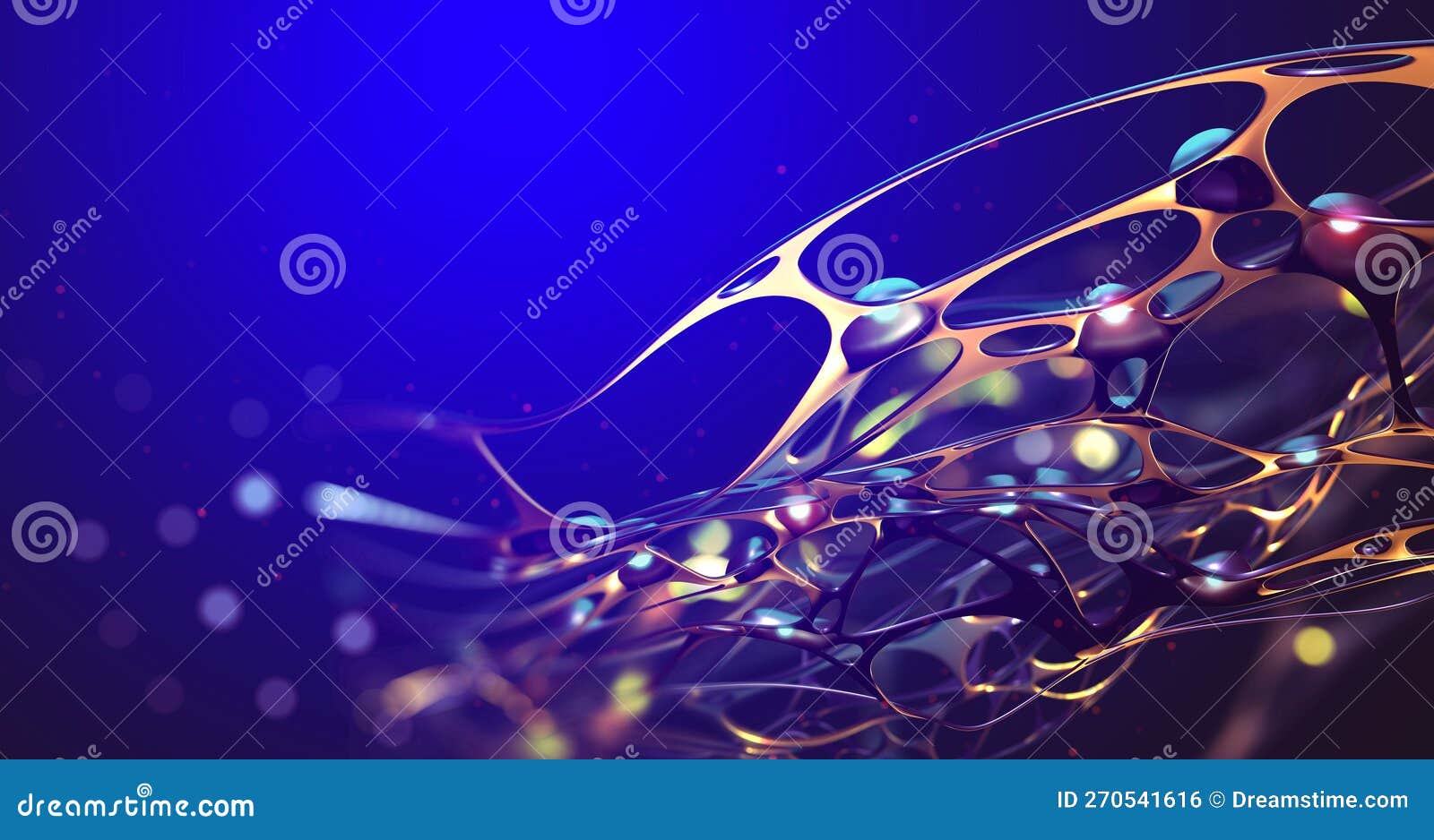 Electrical Impulse of Neural Networks. High-tech Nano Material Stock ...