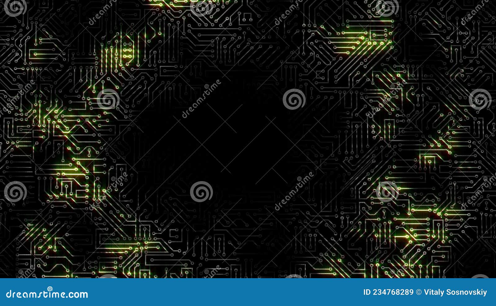 Electrical Impulse Travels through the Circuits of the Microcircuit ...