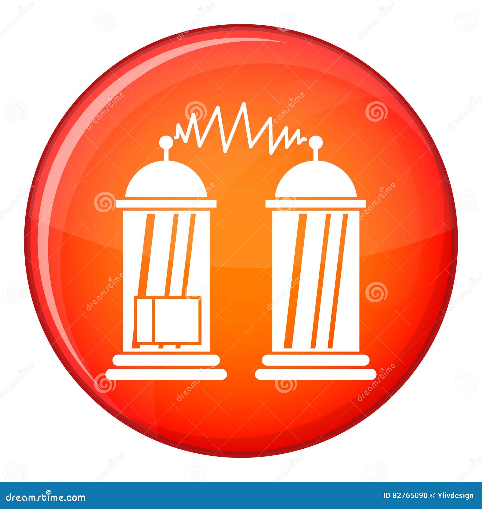 Electrical Impulses Icon, Flat Style Stock Vector - Illustration of ...