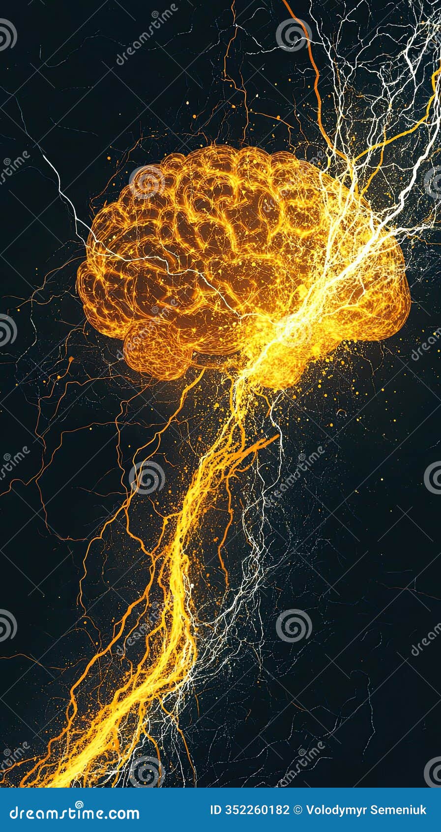 Electrical Impulses Illuminate the Human Brain Amid Flashes of ...