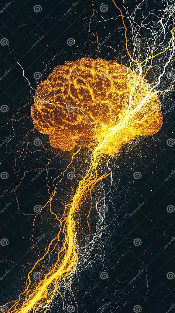 Electrical Impulses Illuminate the Human Brain Amid Flashes of ...