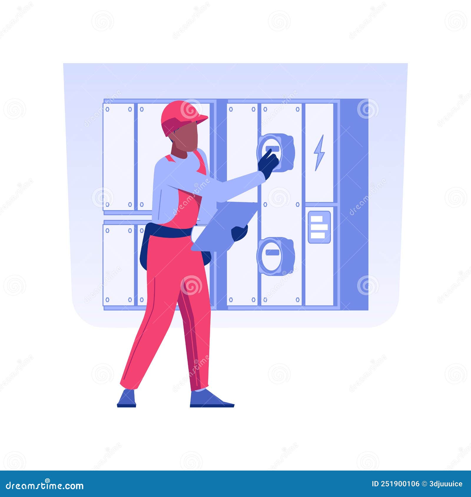 Building Inspector Woman Poses Set For Infographics Or Advertisement ...