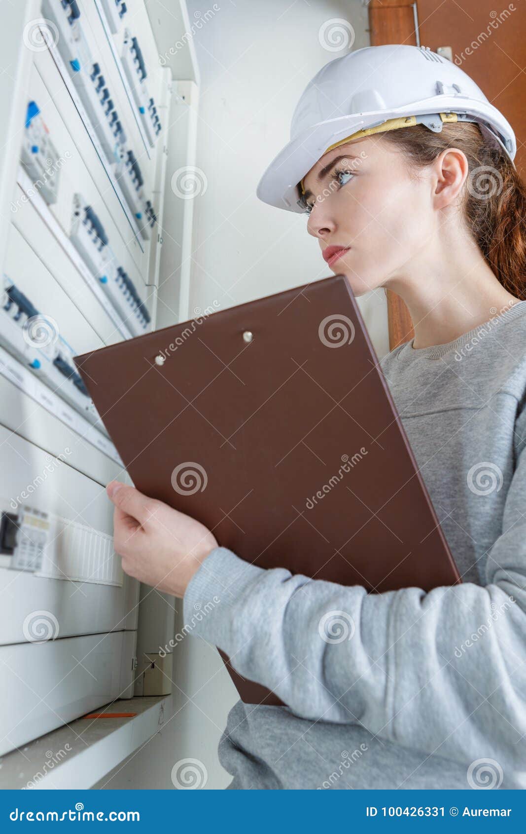 Electrical Inspector Checking Panel Stock Image - Image of installation ...