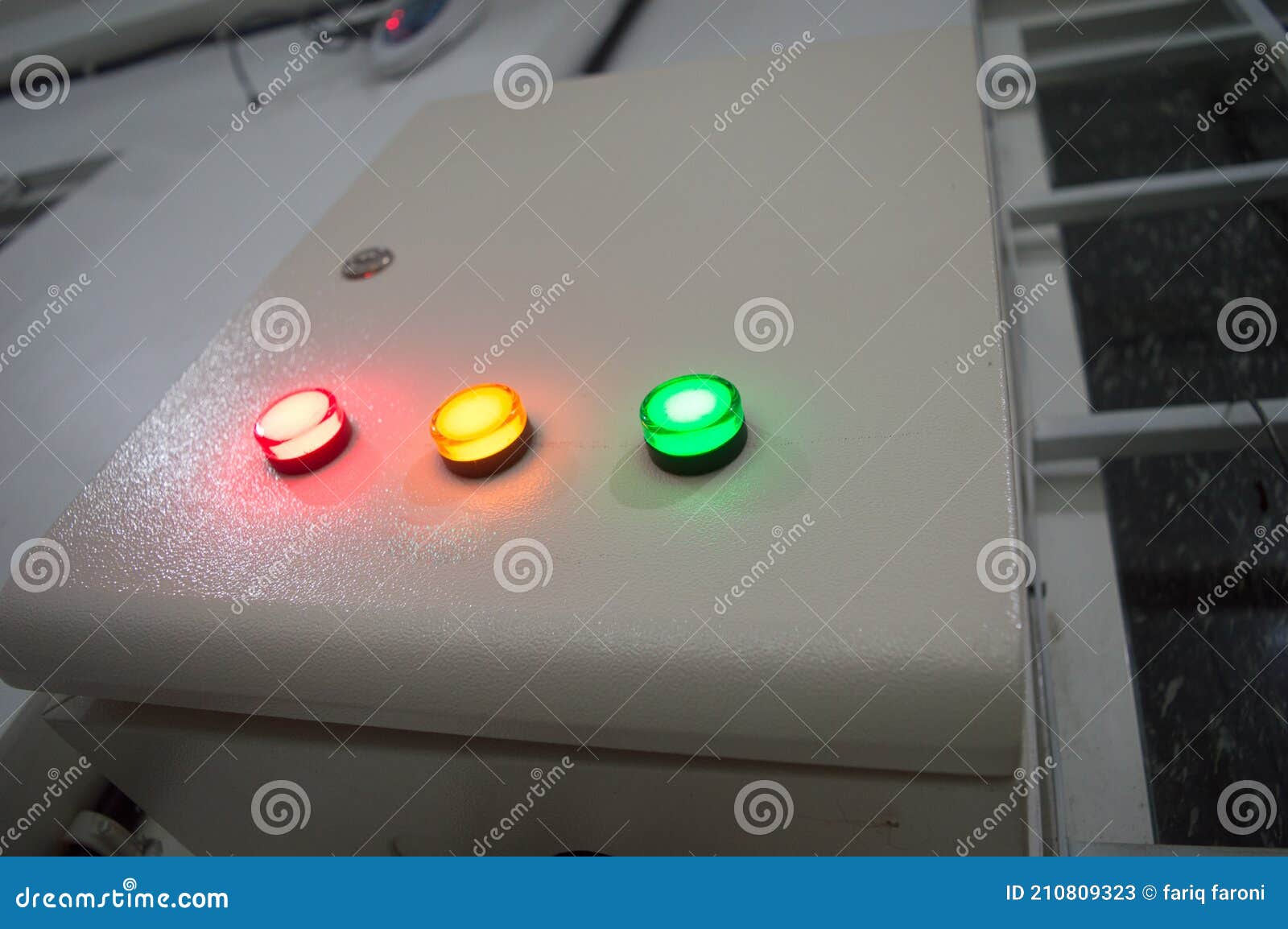 Electrical Installation Box with the Indicator Light on Stock Image ...
