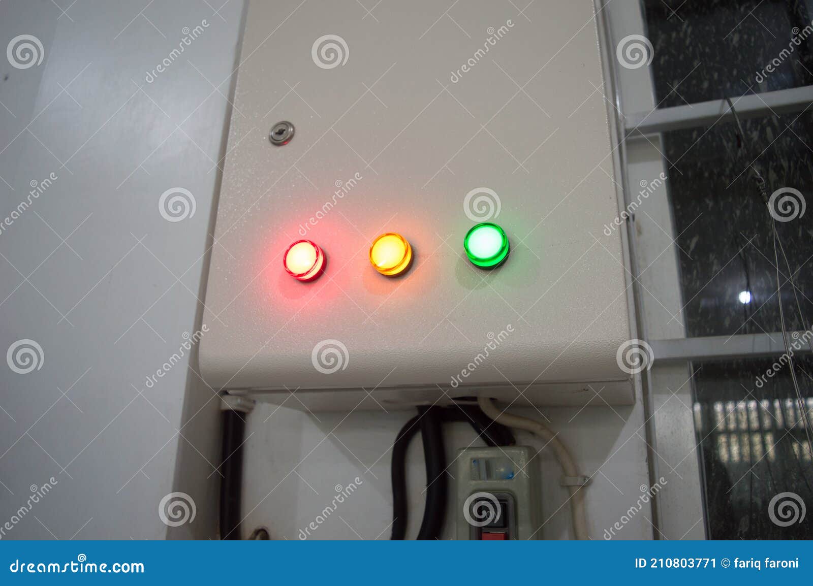 Electrical Installation Box with the Indicator Light on Stock Image ...