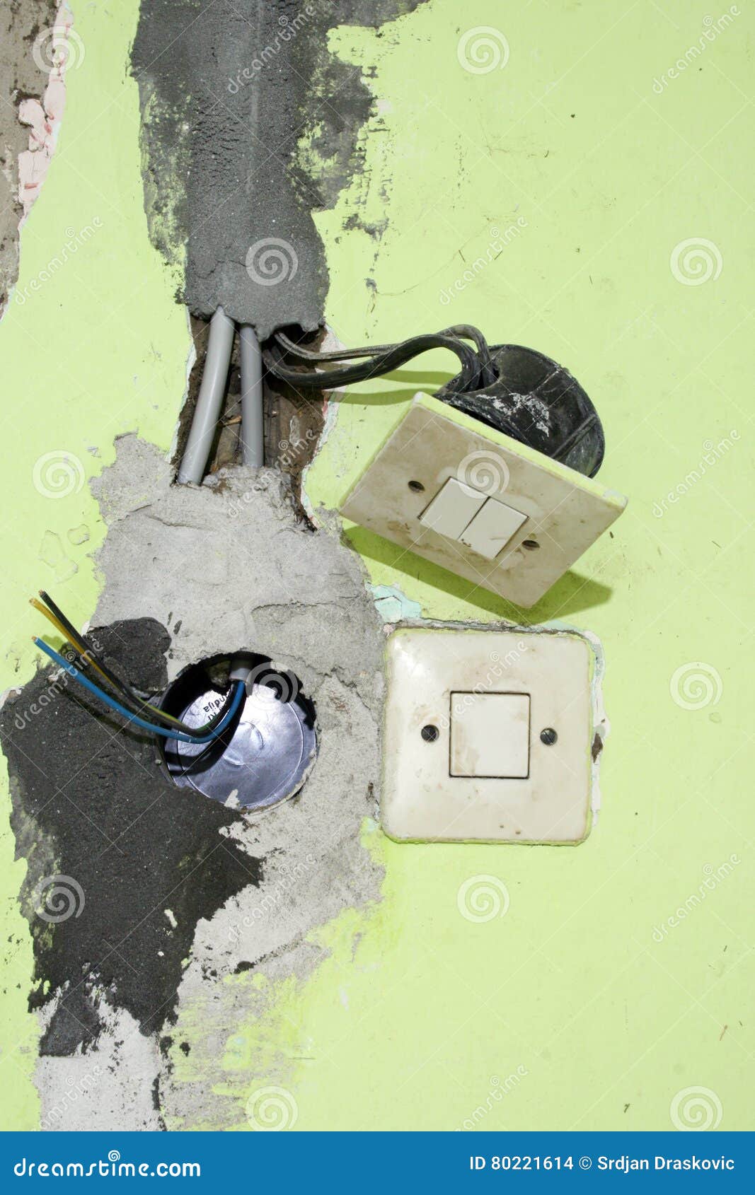 Electrical installation stock photo. Image of install - 80221614