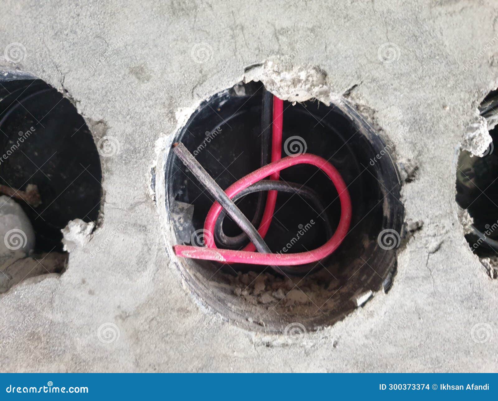 Electrical Installation Cables in the Walls Stock Photo - Image of ...