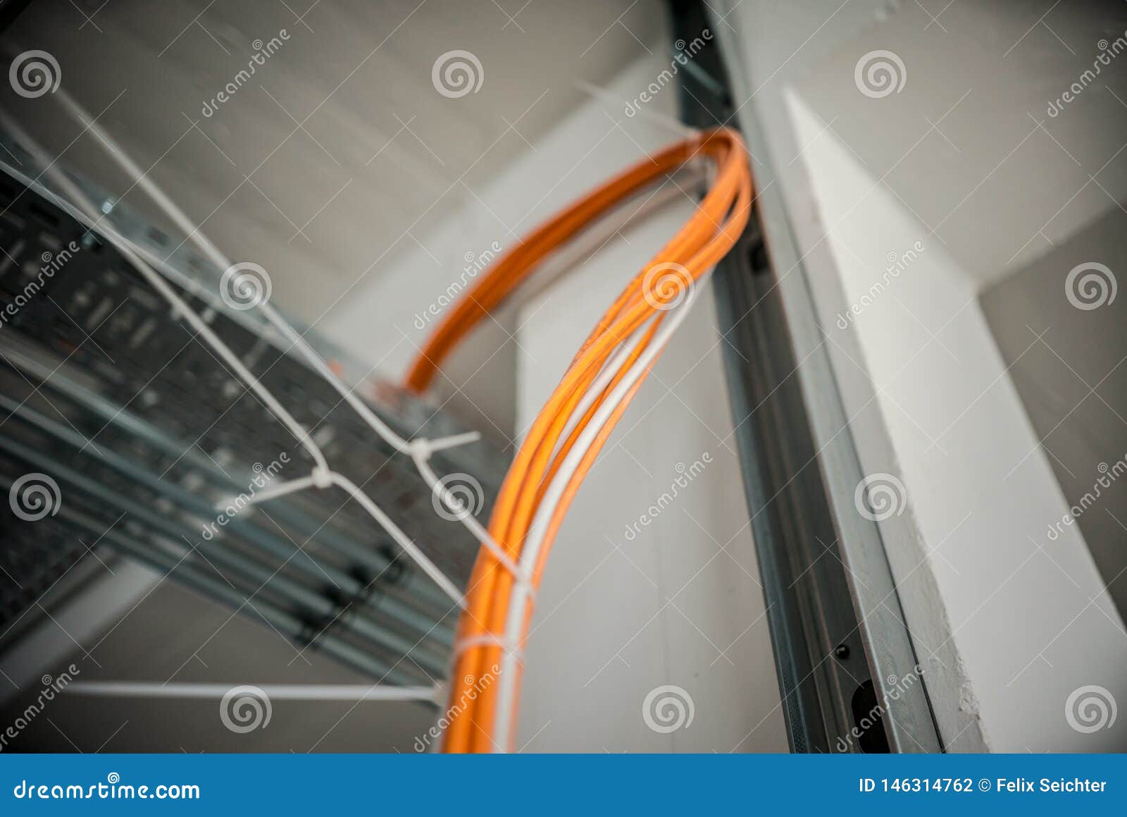 Electrical Installation in the Dry Construction Ceiling in a New ...