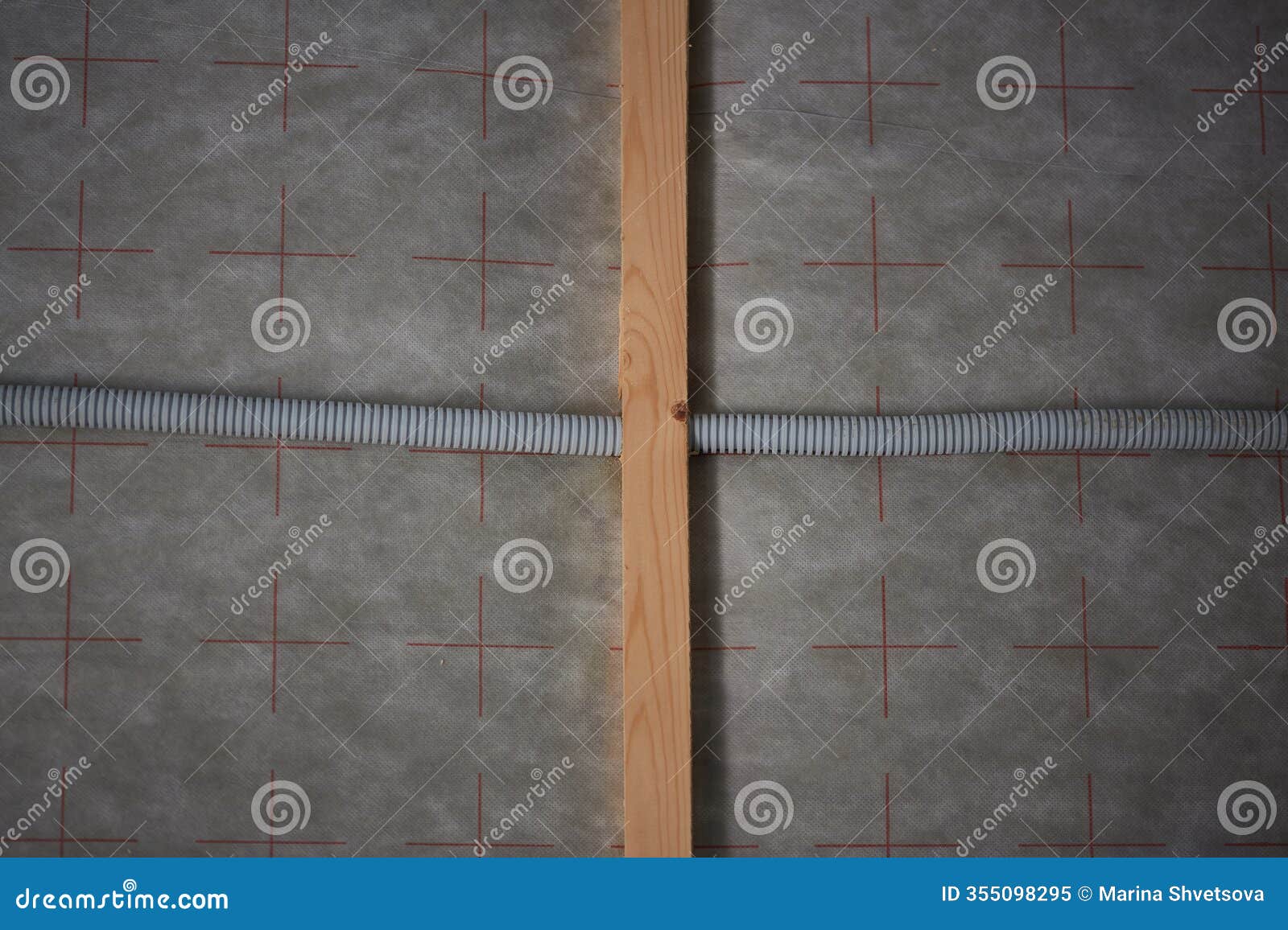 Electrical Installation Showing Conduits On A Drywall Ceiling Structure ...