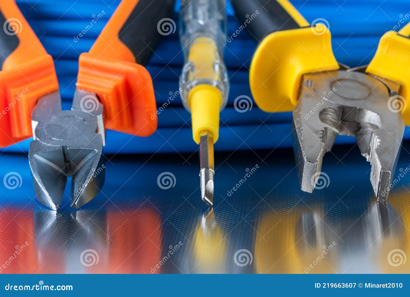 Electrical Installation Tool and Cable Wire Close-up Stock Image ...