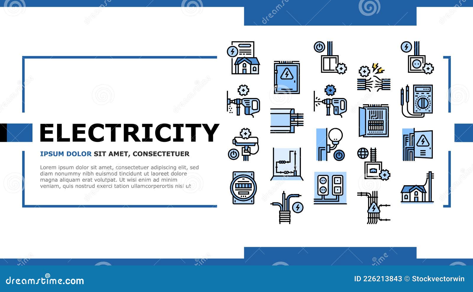 Electrical Installation Tool Icons Set Vector Stock Vector ...