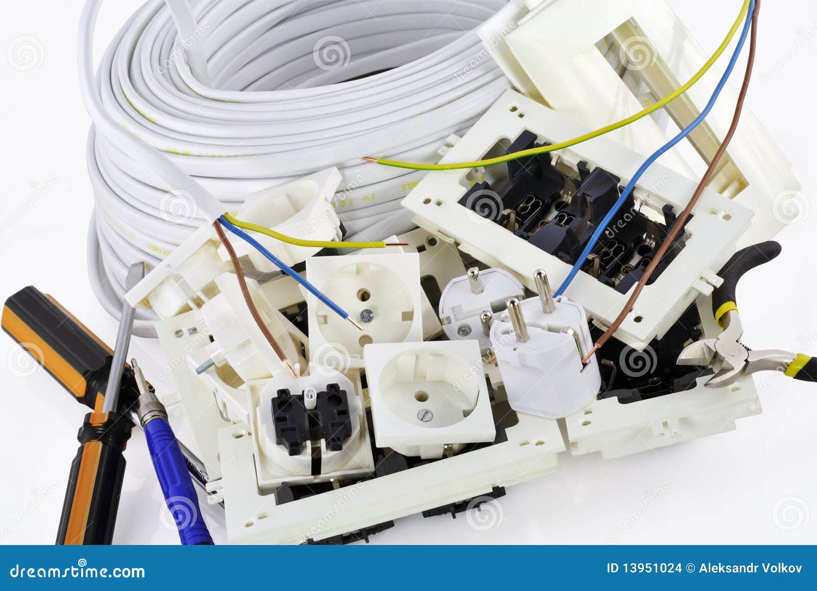 Electrical Installation Tools Background Stock Photo - Image of supply ...