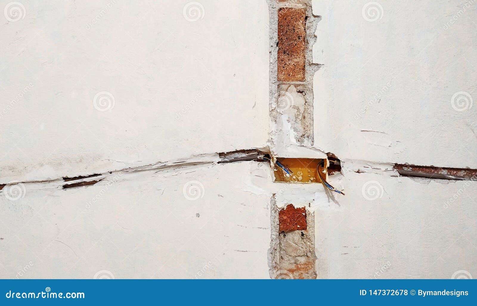 Electrical Installation on a Wall Stock Photo - Image of industry ...