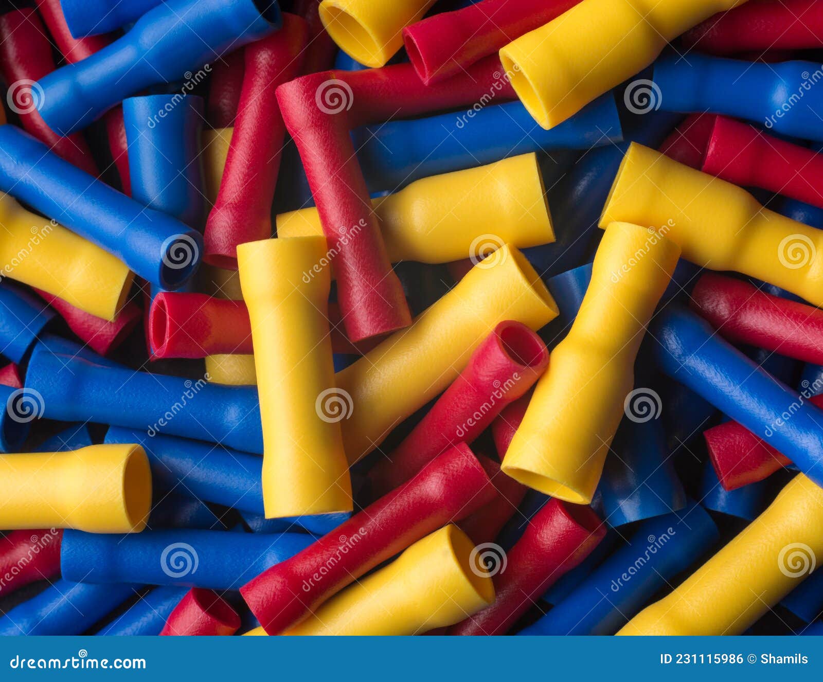 Electrical Insulating Wire Connectors Abstract Background Stock Photo ...