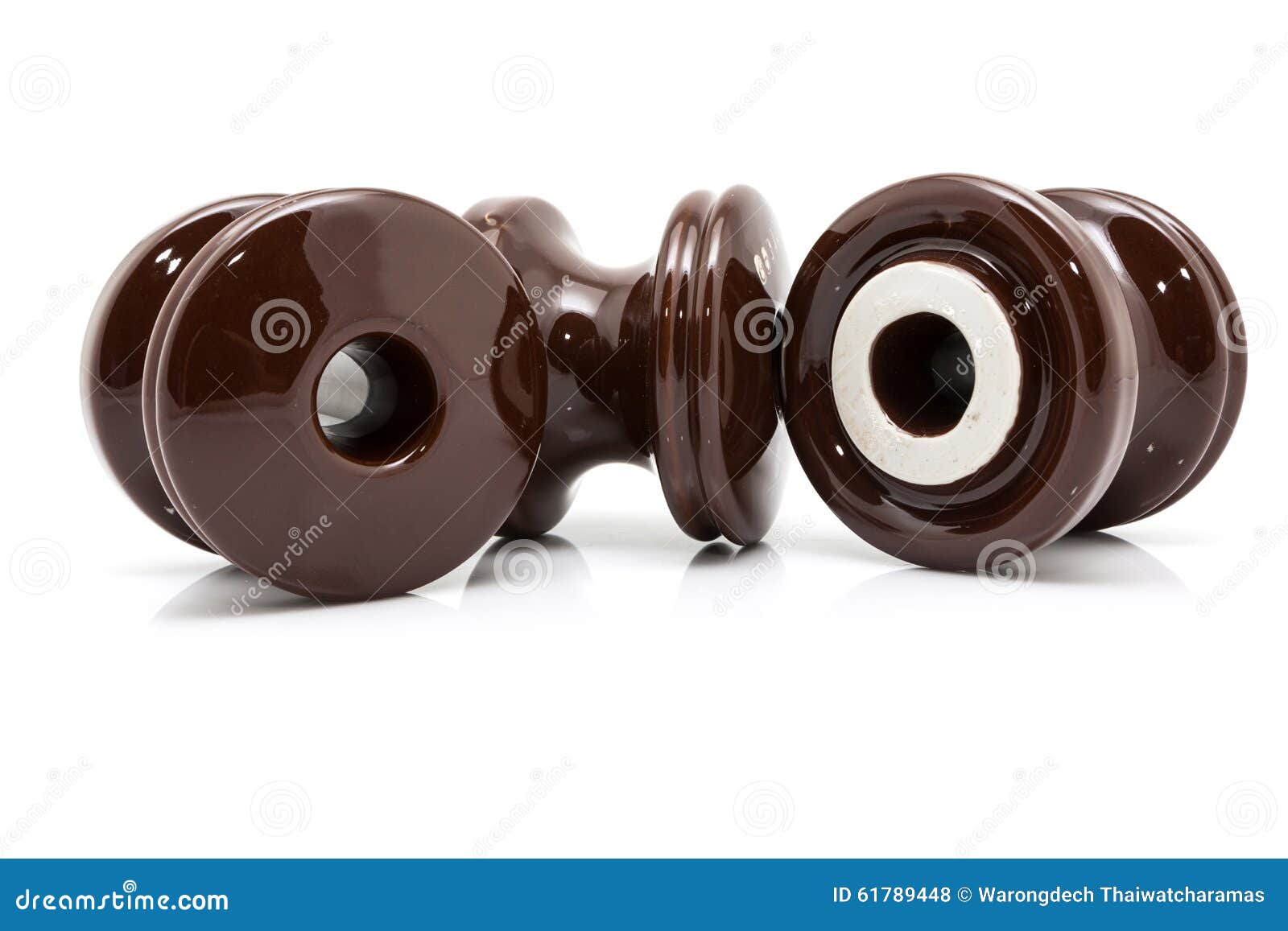 Electrical Insulator on White Background. Stock Photo - Image of steel ...