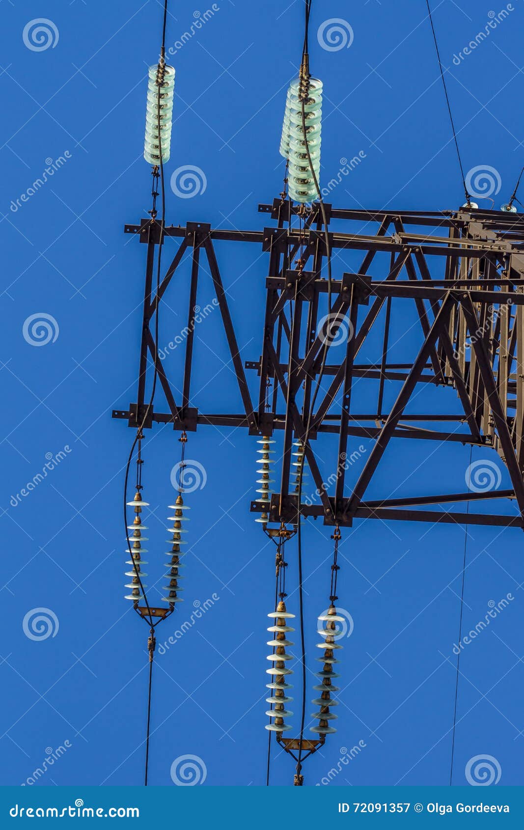 Electrical Insulator on the Wires Stock Image - Image of architecture ...