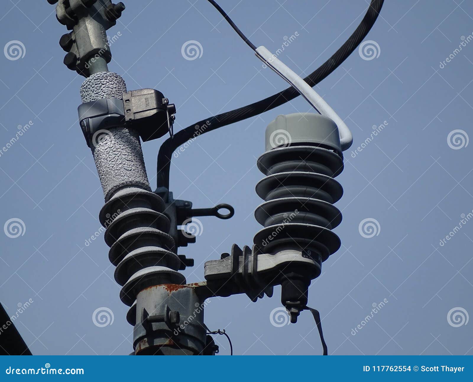 Electrical Insulators stock photo. Image of pole, power - 117762554