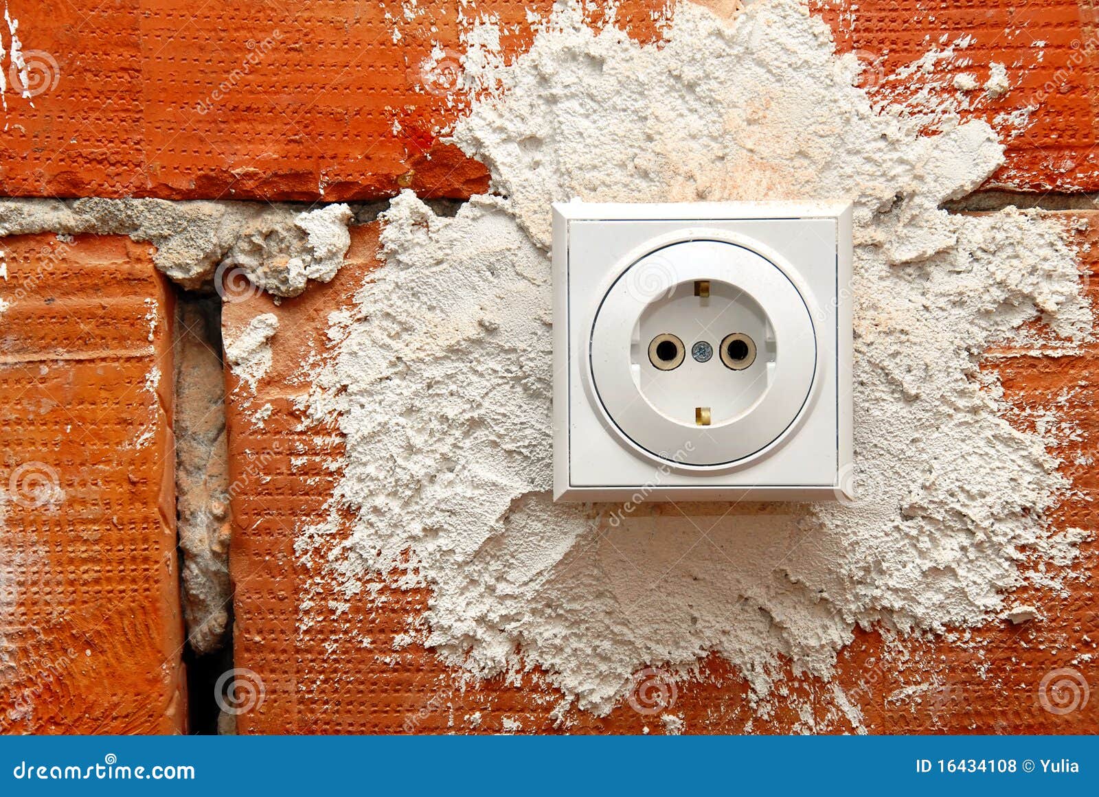 Electrical jack stock photo. Image of brick, installation - 16434108