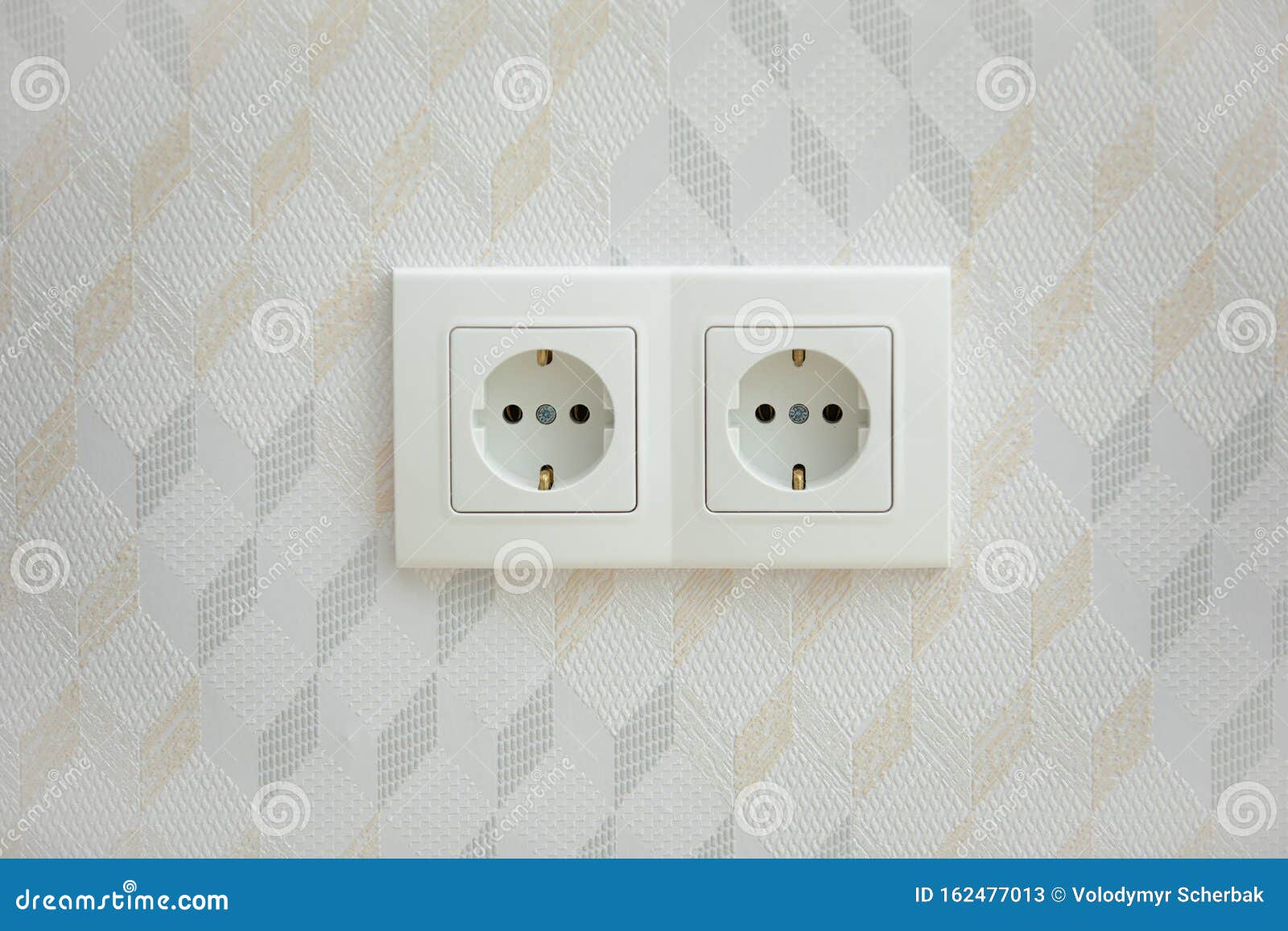 Electrical Jack White Plastic Socket on a White Wall Stock Image ...
