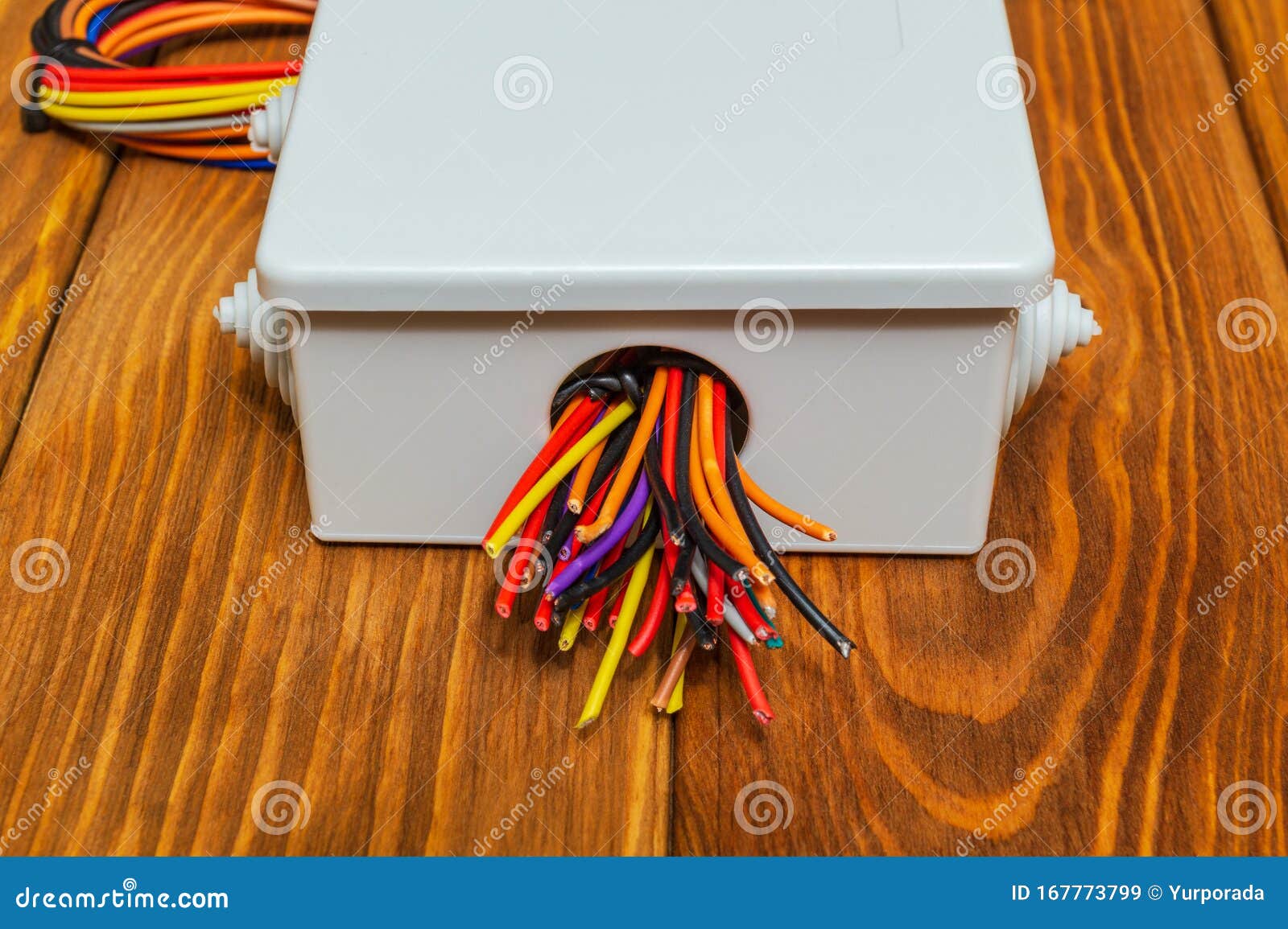 Electrical Junction Box with Cables Wire Used in the Electric ...
